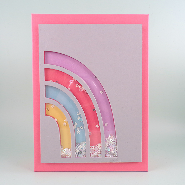 How to Create a Rainbow Shaker Gift Box with Brilliant Rainbow Dies