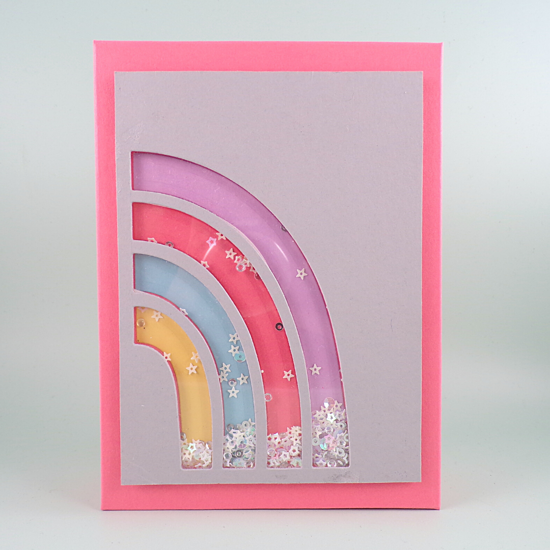 How to Create a Rainbow Shaker Gift Box with Brilliant Rainbow Dies