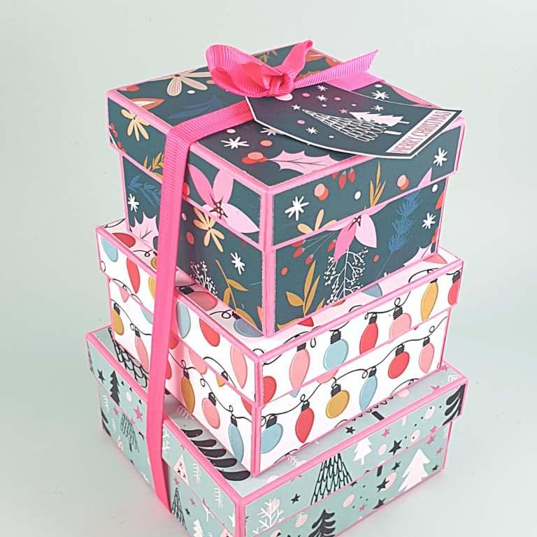 How to Create a Christmas Gift Box Stack with Lisa Horton